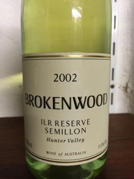 2002 Brokenwood Sémillon ILR Reserve, Australia, New South Wales ...