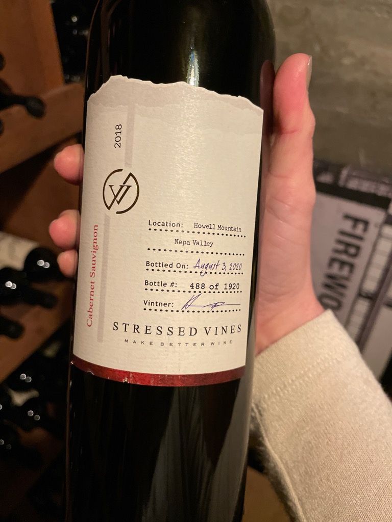 2018 Stressed Vines Cabernet Sauvignon Howell Mountain, USA, California ...