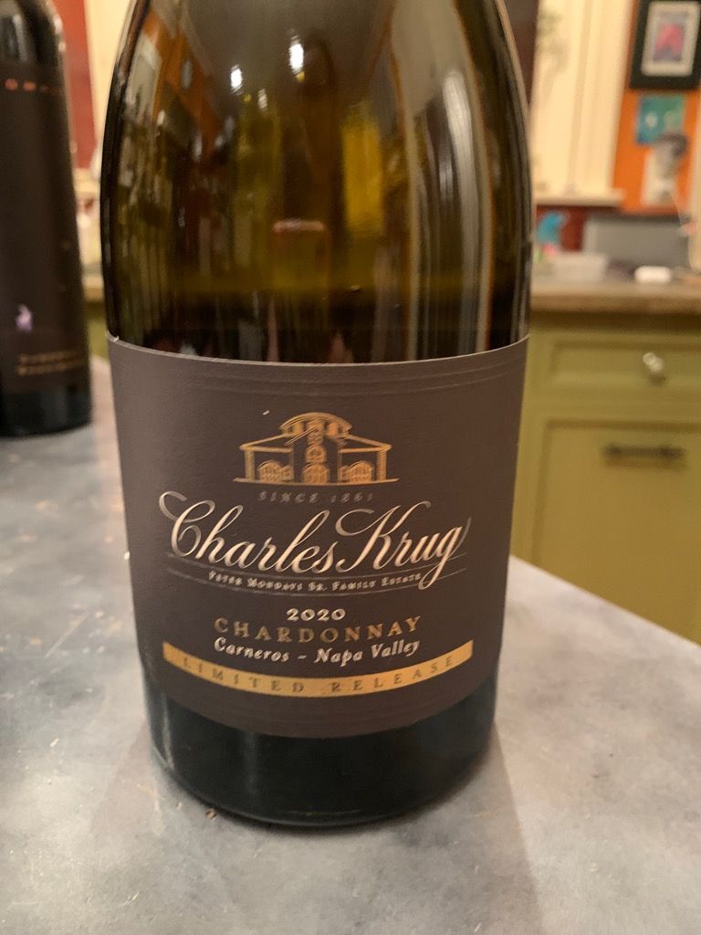 2020 Charles Krug Winery (Peter Mondavi Family) Chardonnay Limited ...