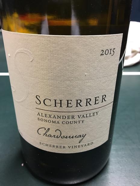 2015 Scherrer Winery Chardonnay Scherrer Vineyard, USA, California ...