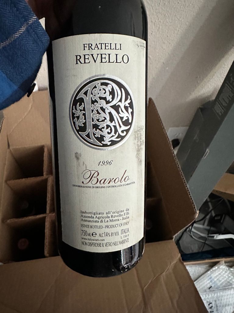 1996 Fratelli Revello Barolo, Italy, Piedmont, Langhe, Barolo ...