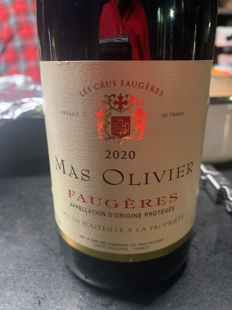 2021 Cave de Vignerons Reunis des Crus Faugères Faugères Mas Olivier ...