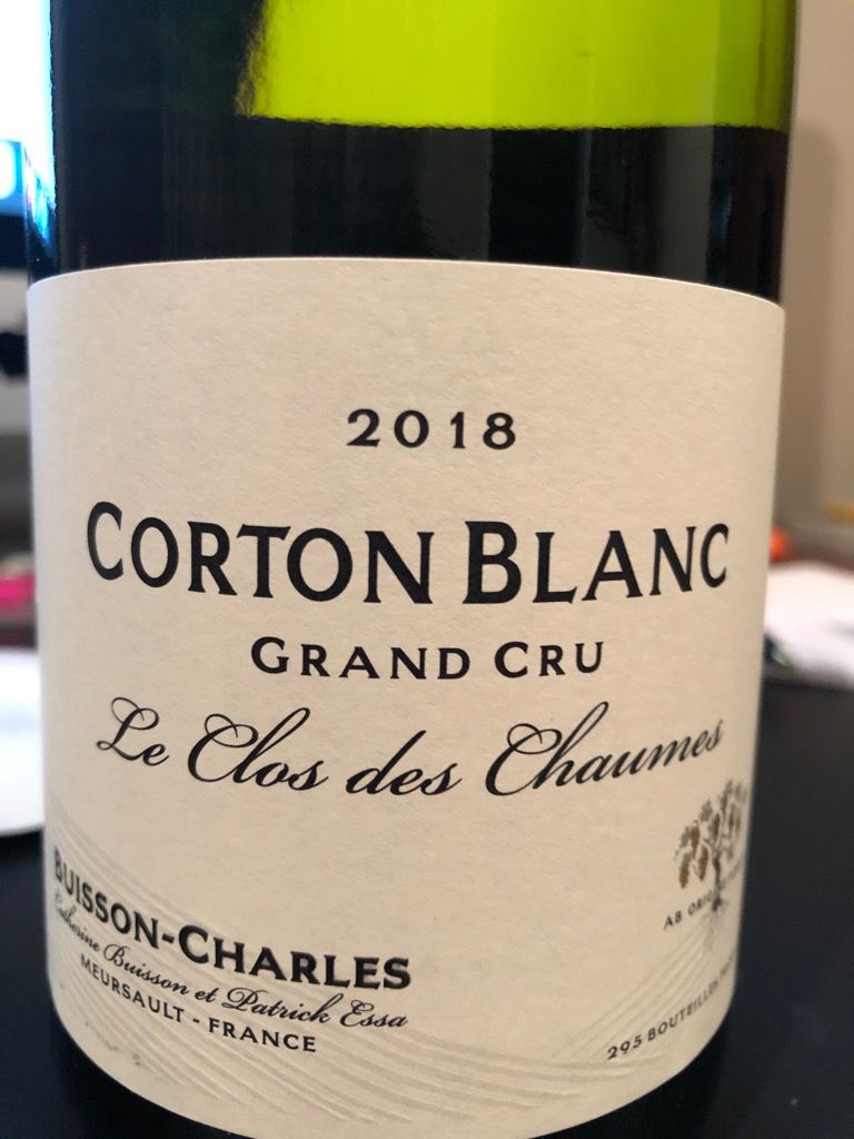 2018 Buisson-Charles Corton "Clos des Chaumes", France, Burgundy, Côte ...