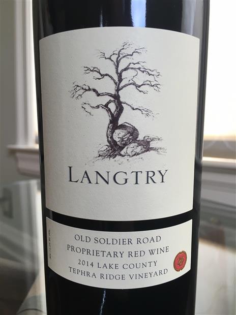2017 Langtry Old Soldier Road, Proprietary Red Tephra Ridge Vineyard ...