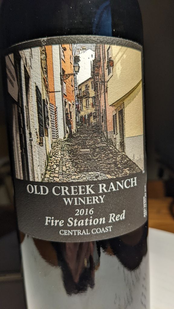 2018 Old Creek Ranch Winery Red Wine, USA, California, Central Coast ...