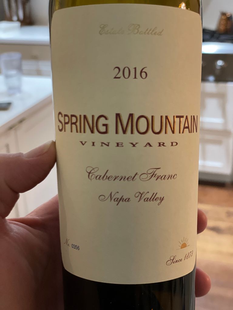 2015 Spring Mountain Vineyard Cabernet Franc, USA, California, Napa ...