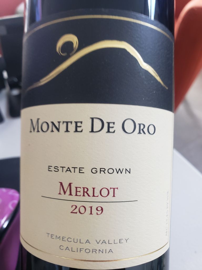 2020 Monte De Oro Merlot, USA, California, South Coast, Temecula Valley ...