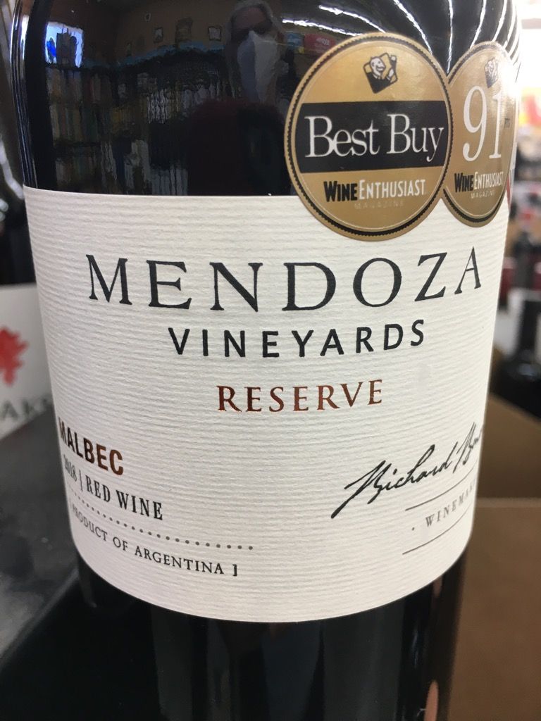 2022 Mendoza Vineyards Malbec Reserve, Argentina, Mendoza - CellarTracker