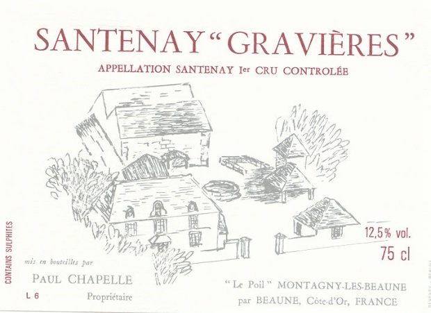 1976 Paul Chapelle & ses Filles Santenay 1er Cru Gravières, France ...