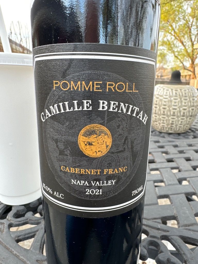 2021 Camille Benitah Cabernet Franc Pomme Roll, USA, California, Napa ...