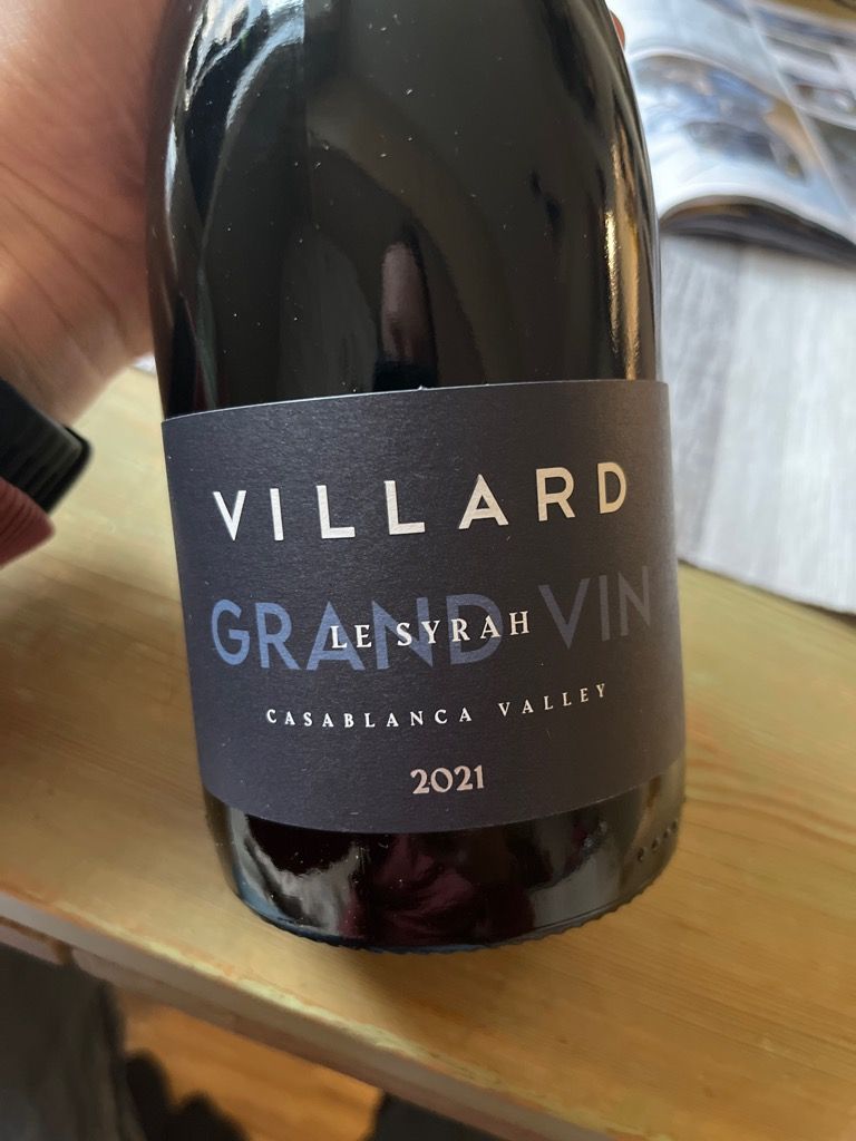 2021 Villard Estate Syrah Le Syrah Grand Vin, Chile, Casablanca Valley - CellarTracker