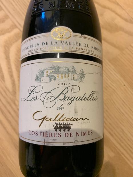 2009 Gallician la Cave Costières-de-Nîmes Les Bagatelles de Gallician ...