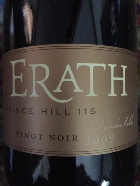 2009 Erath Pinot Noir Clone 115 Prince Hill, USA, Oregon, Willamette ...