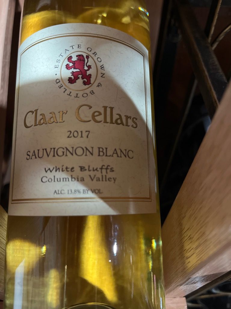 2017 Claar Cellars Sauvignon Blanc White Bluffs, USA, Washington ...
