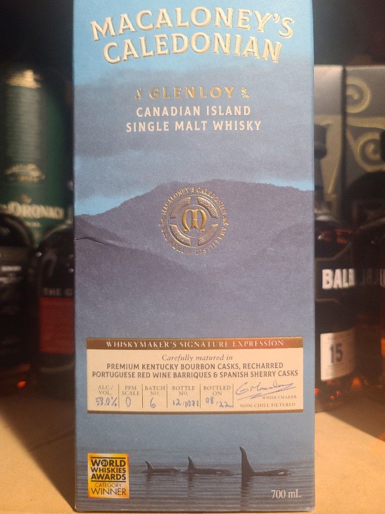 NV Macaloney's Caledonian Glenloy Canadian Single Malt Whisky, 46% ...
