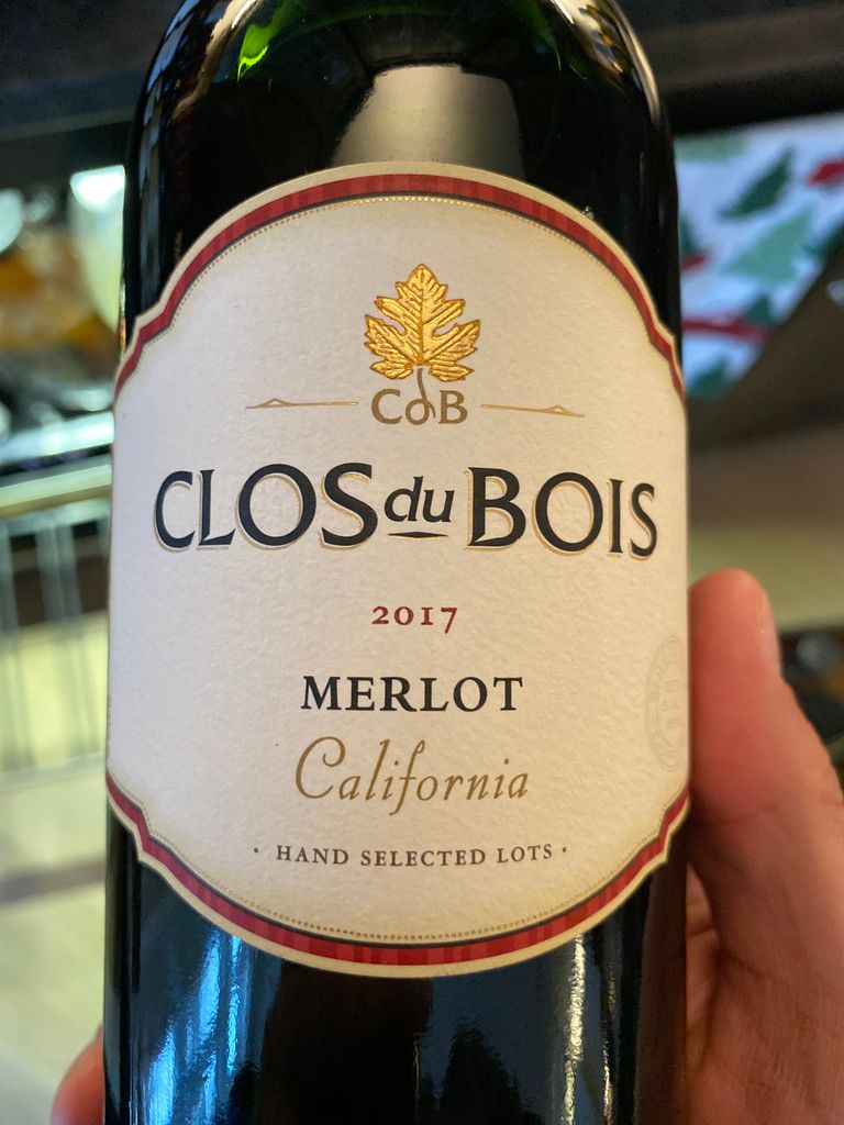 2017 Clos du Bois Merlot California, USA, California - CellarTracker