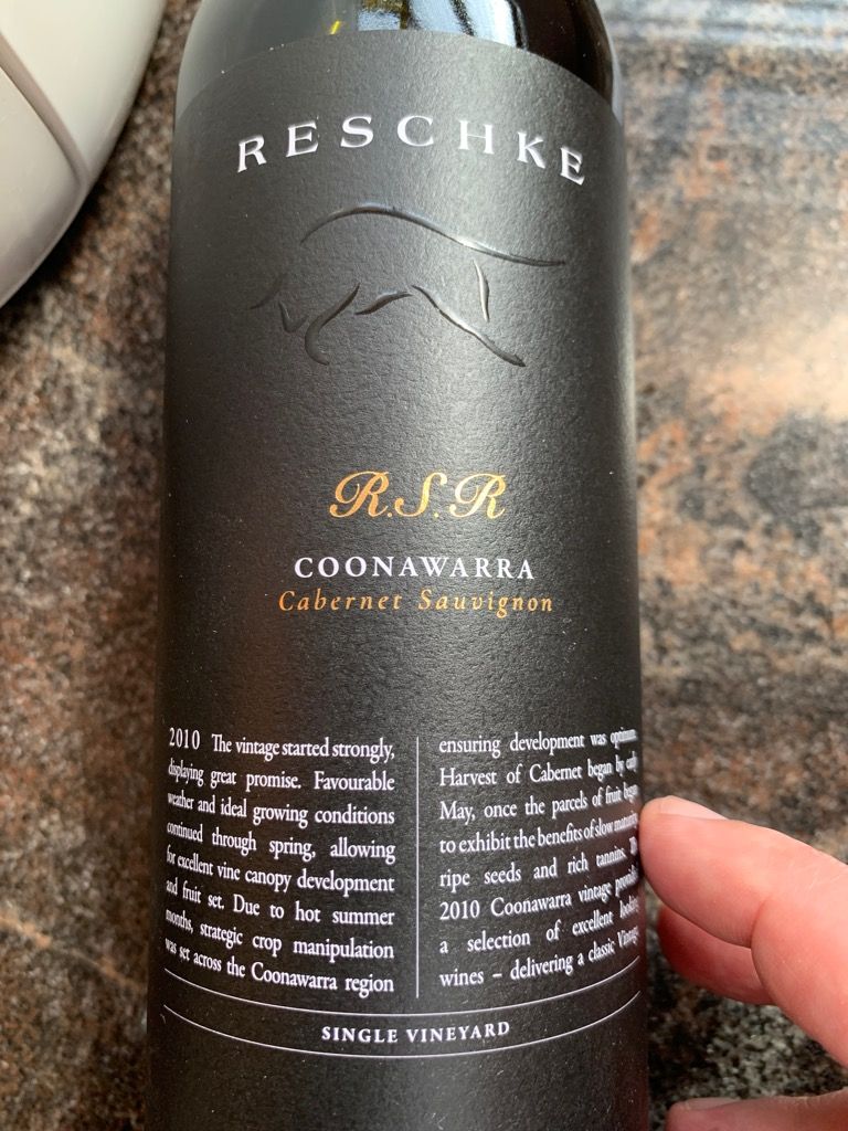 2010 Reschke Cabernet Sauvignon RSR, Australia, South Australia ...