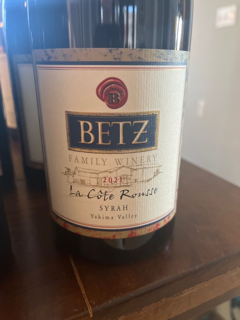 2021 Betz Family Syrah La Côte Rousse, USA, Washington, Columbia Valley ...