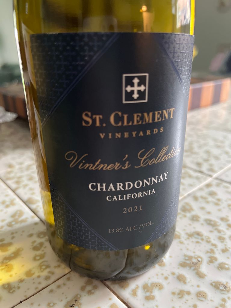 2021 St. Clement Chardonnay Vintner's Collection Napa Valley, USA ...