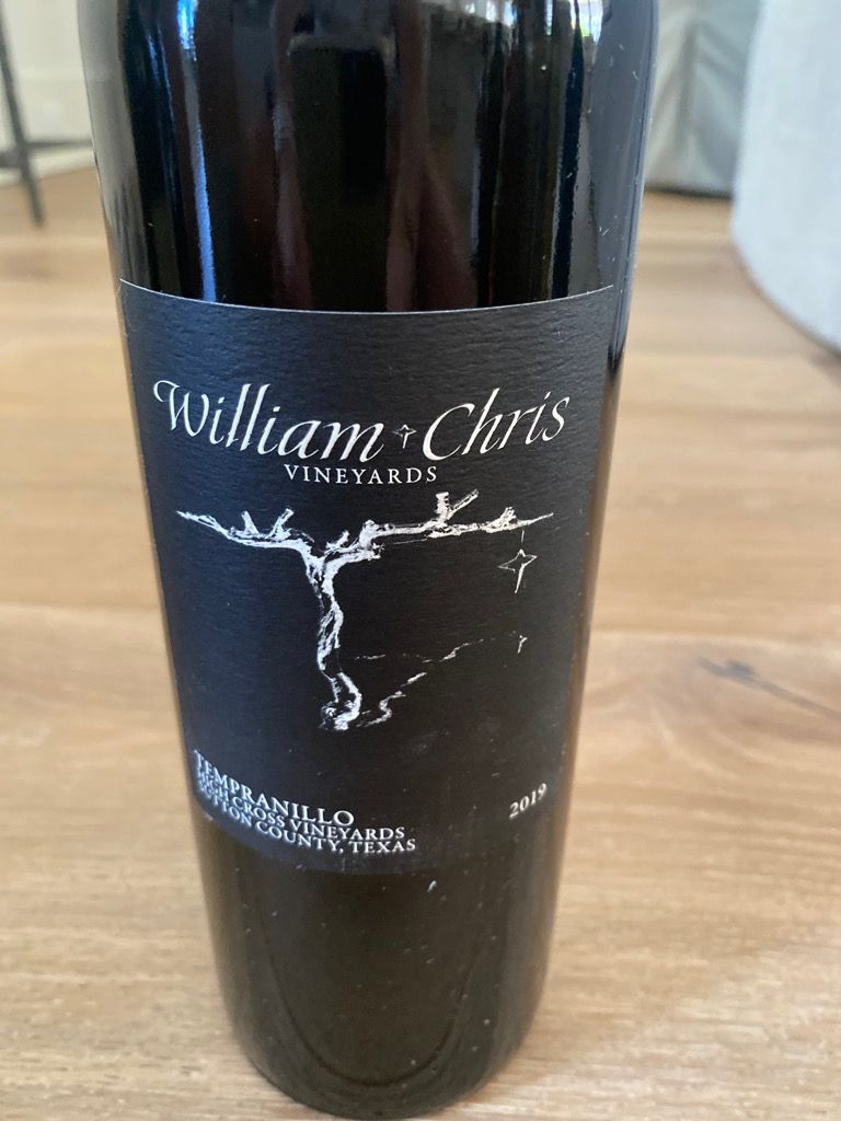 2019 William Chris Vineyards Tempranillo Parr Vineyard, USA, Texas ...
