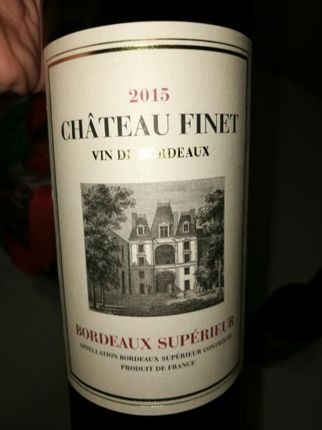 2015 Château Finet, France, Bordeaux, Bordeaux Supérieur - CellarTracker