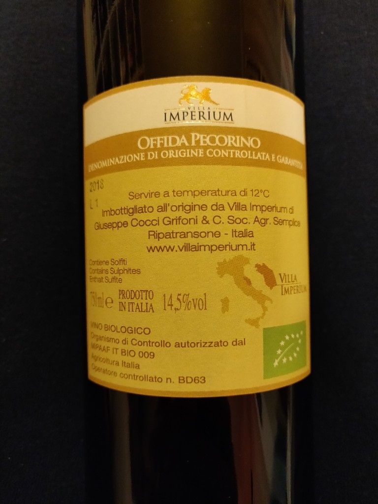 2020 Tenuta Cocci Grifoni Offida Pecorino, Italy, Marche, Offida ...