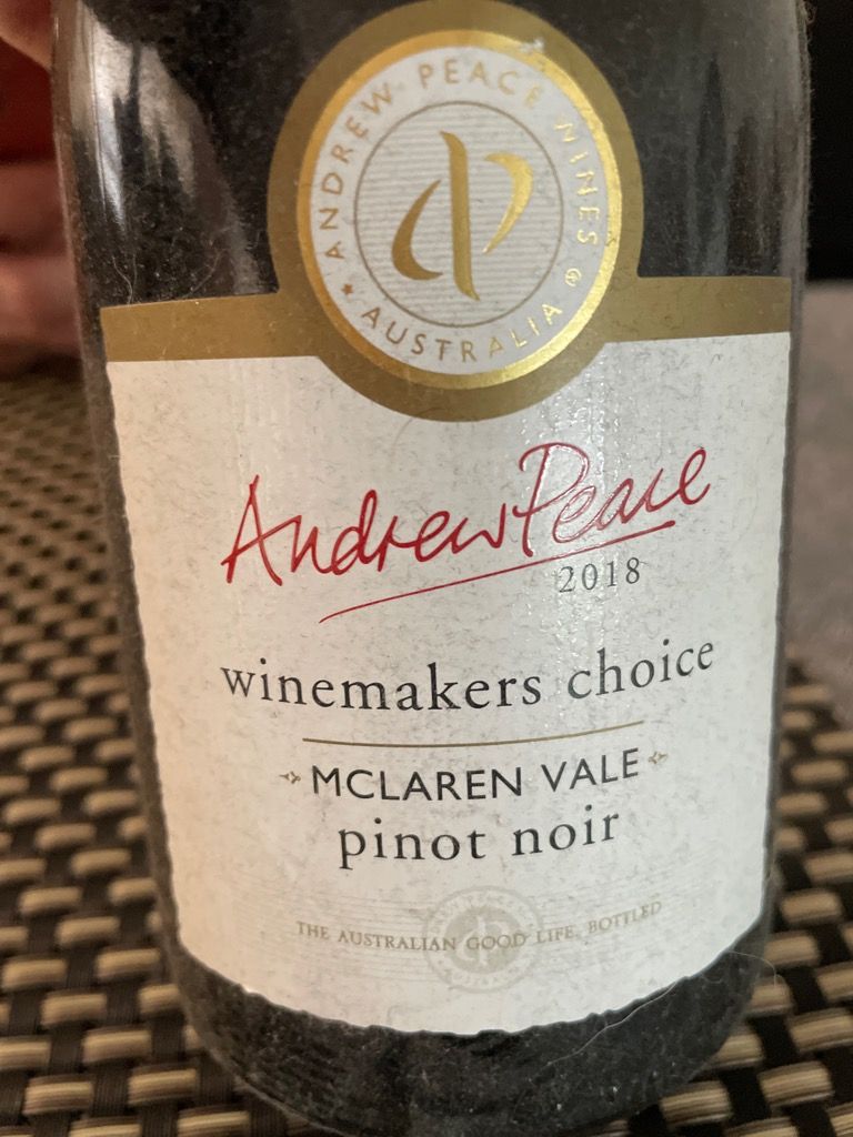 2018 Andrew Peace Pinot Noir Winemakers Choice, Australia, South ...