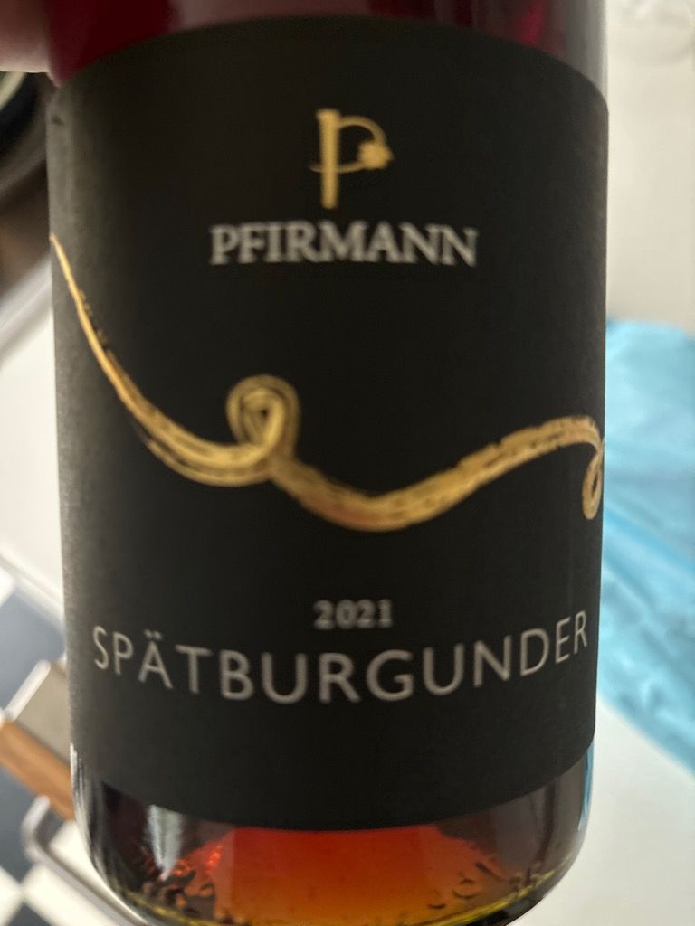 2021 Pfirmann Spätburgunder, Germany, Pfalz - CellarTracker