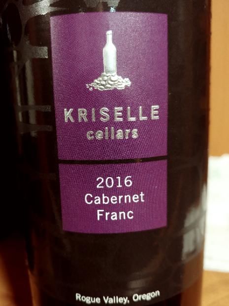 2020 Kriselle Cellars Cabernet Franc, USA, Oregon, Southern Oregon ...