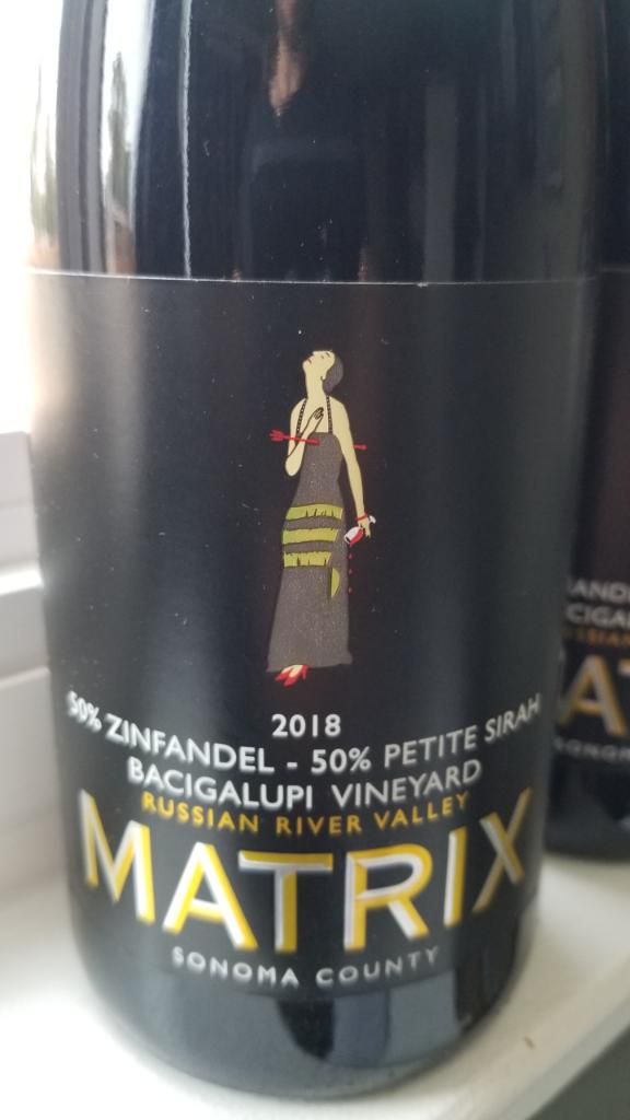 2018 Matrix 50% Zinfandel - 50% Petite Sirah Bacigalupi Vineyard, USA ...