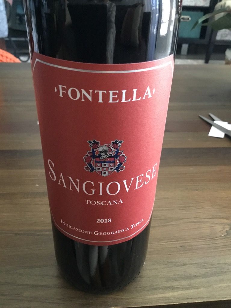 2020 Fontella Sangiovese, Italy, Tuscany, Toscana IGT - CellarTracker