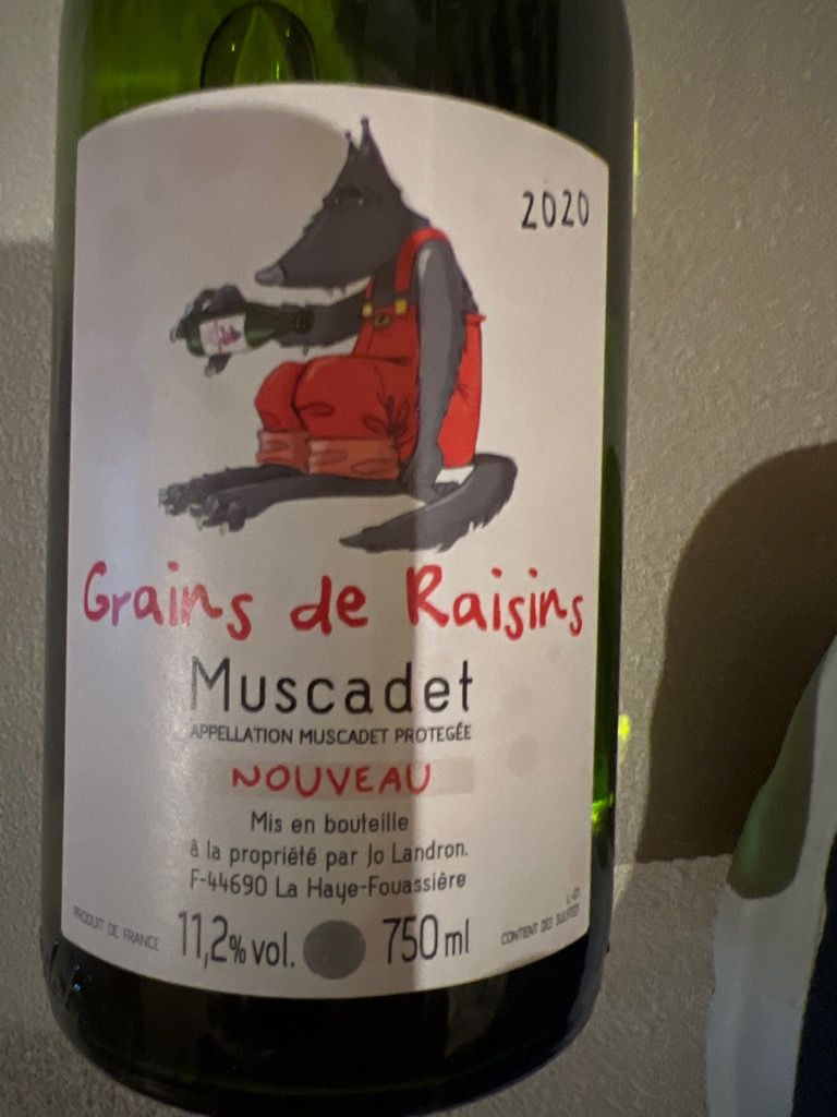 2020 Domaine de la Louvetrie (Landron & Fils) Muscadet Nouveau Grains ...