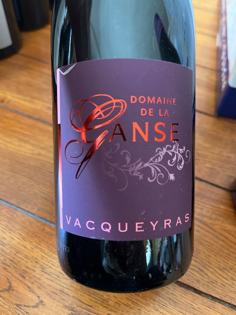 2023 Domaine de la Ganse Vacqueyras L'in(é)dit, France, Rhône, Southern ...