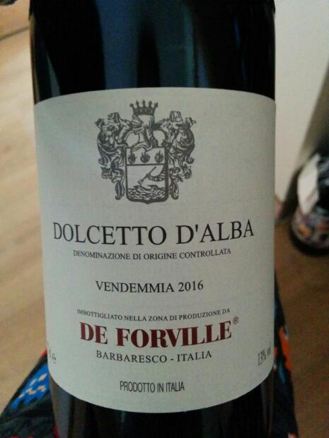 2016 De Forville Dolcetto d'Alba, Italy, Piedmont, Alba, Dolcetto d ...