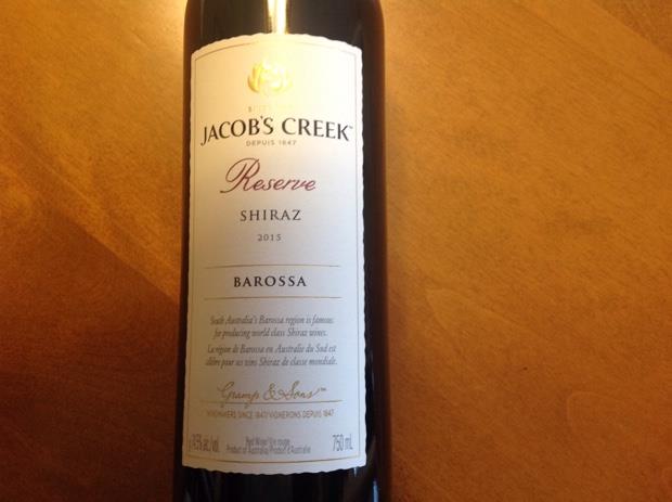 2015 Jacob's Creek Shiraz Reserve Barossa, Australia, South Australia, Barossa - CellarTracker