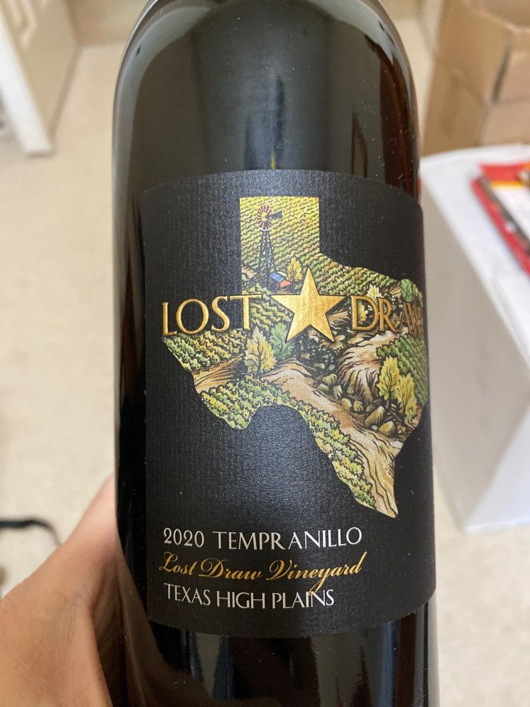 2020 Lost Draw Cellars Tempranillo Lost Draw Vineyards, USA, Texas ...