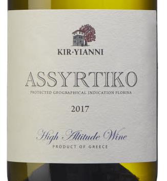2017 Kir-Yianni Assyrtiko High Altitude Vines, Greece, Macedonia ...