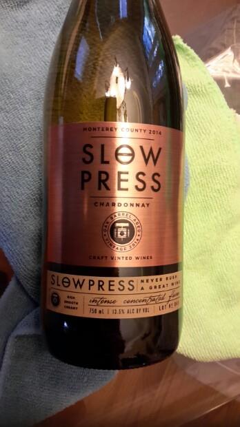 2014 Slow Press Wines Chardonnay, USA, California, Central Coast ...