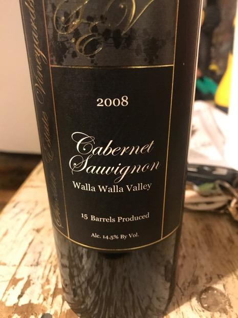 2008 Sinclair Estate Vineyards Cabernet Sauvignon, USA, Washington ...