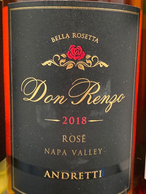 2018 Andretti Don Renzo Rosé of Pinot Noir, USA, California, Napa ...