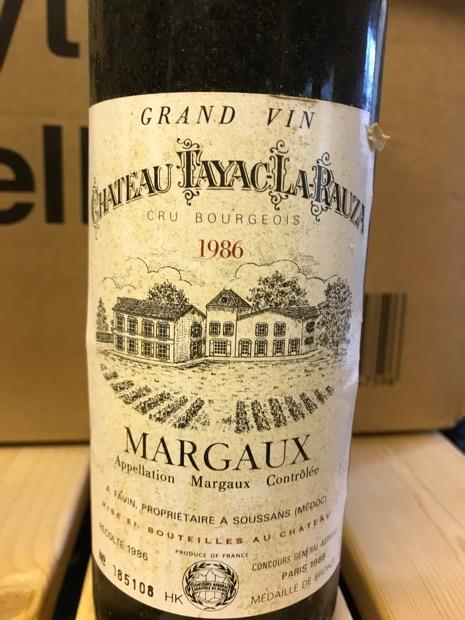 1986 Château Tayac la Rauza, France, Bordeaux, Médoc, Margaux ...