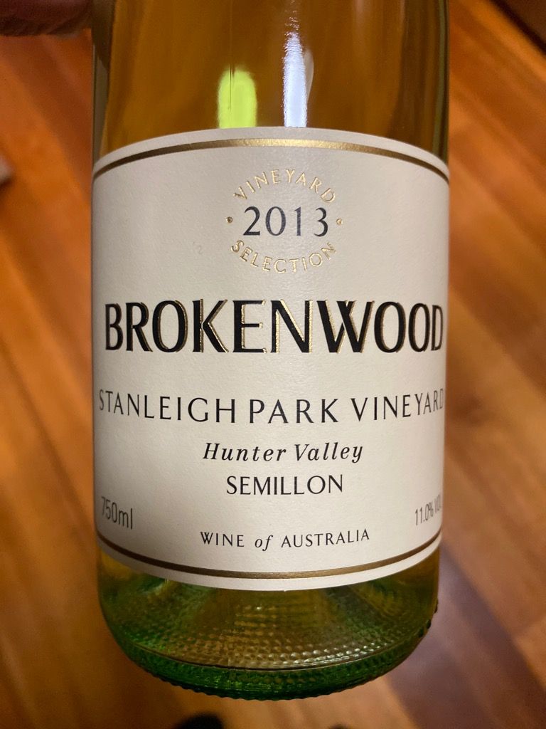 2013 Brokenwood Sémillon Stanleigh Park Reserve, Australia, New South ...