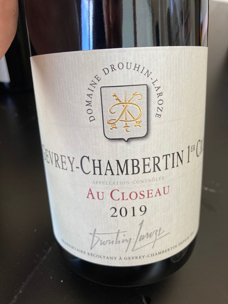 2019 Domaine Drouhin-Laroze Gevrey-Chambertin 1er Cru Au Closeau ...
