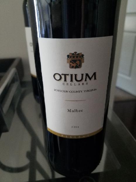2014 Otium Cellars Malbec, USA, Virginia, Northern Virginia, Loudoun ...