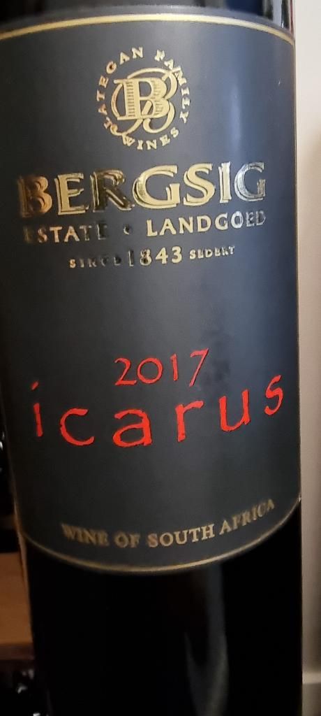 2020 Bergsig Estate Icarus Red, South Africa, Breede River Valley ...