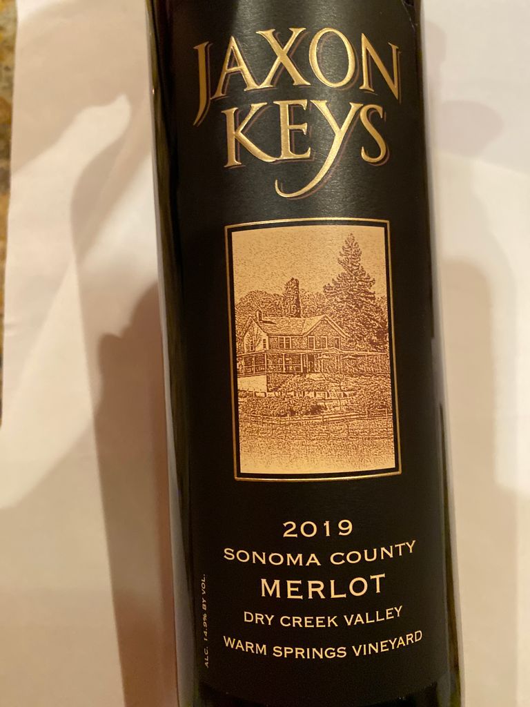 2019 Jaxon Keys Merlot Estate, USA, California, Sonoma County, Dry ...