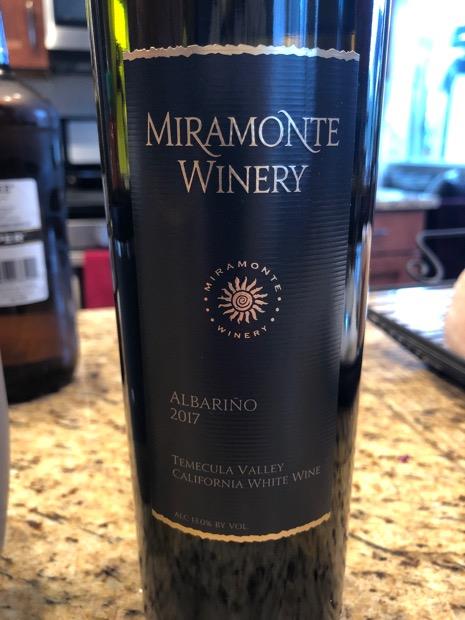 2017 Miramonte Winery Albariño, USA, California, South Coast, Temecula ...