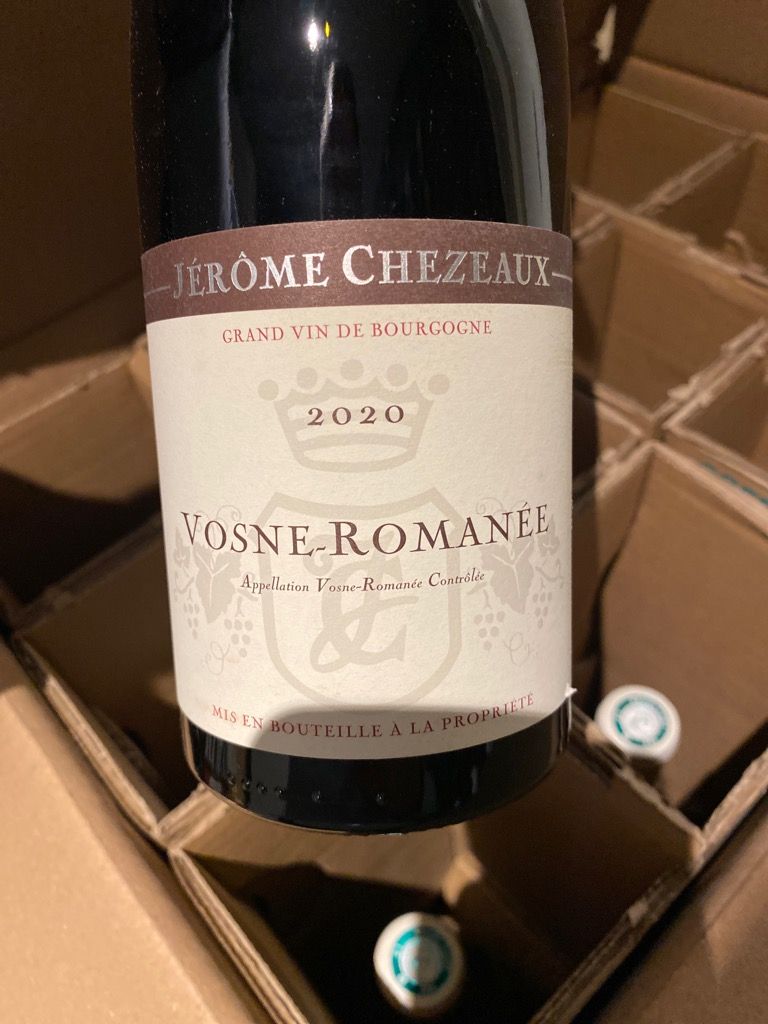 2020 Jérôme Chezeaux Vosne-Romanée 1er Cru Les Chaumes, France ...