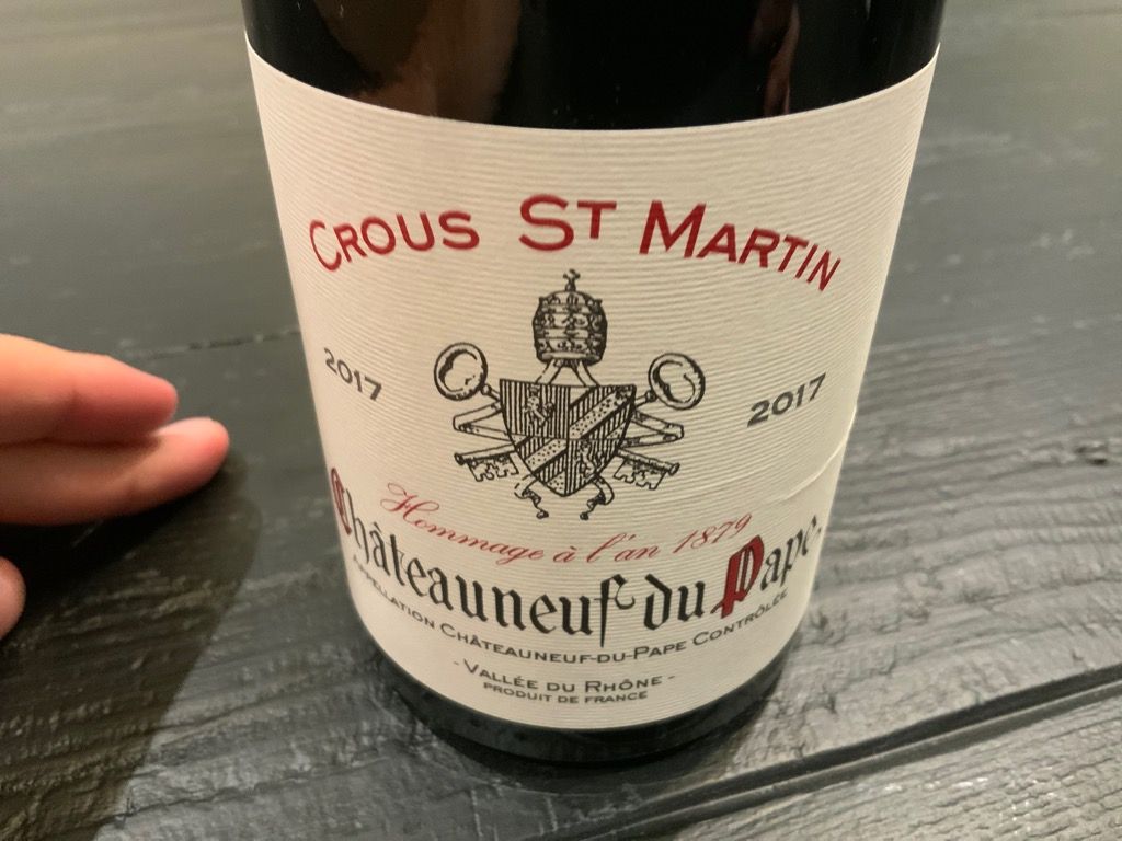 2017 Crous St. Martin Châteauneuf-du-Pape Hommage a L'an 1879, France ...