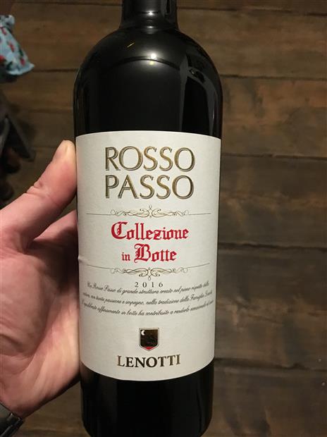2016 Lenotti Rosso Passo Collezione in Botte Veneto IGT, Italy, Veneto, Veneto IGT - CellarTracker